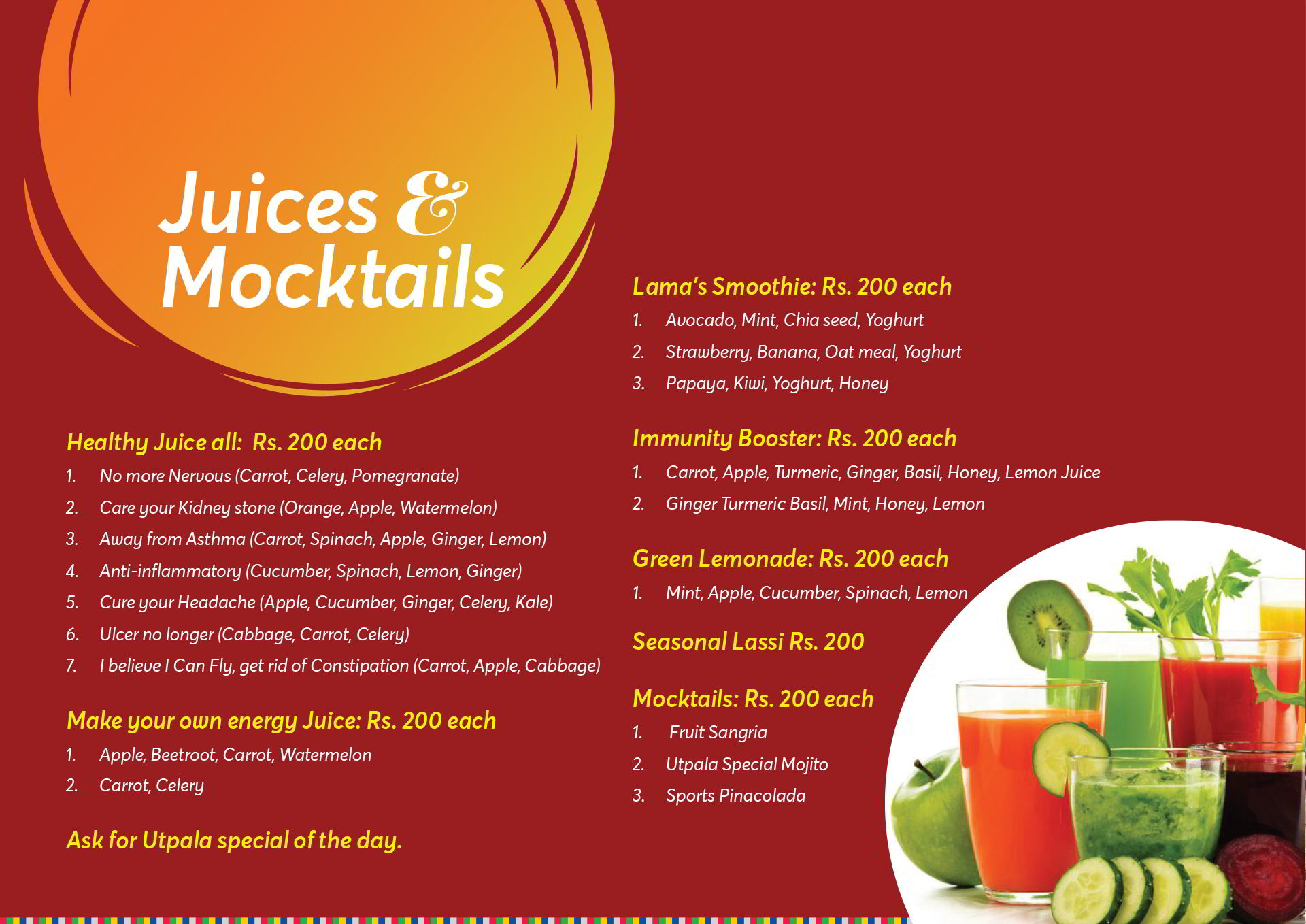 Menu – Utpala